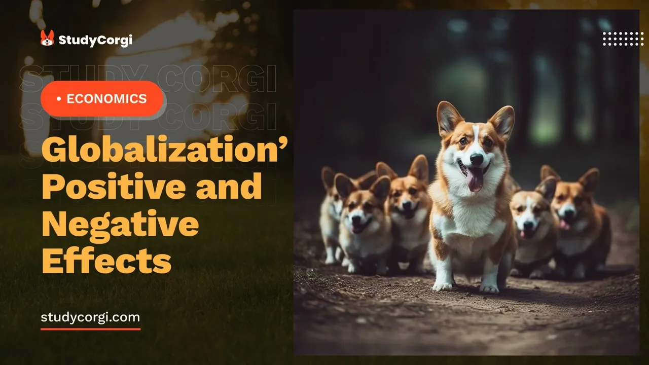Globalization' Positive and Negative Effects | Video Essay Example
